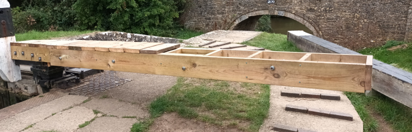 Canal & River Trust lock beam design in use on the Oxford